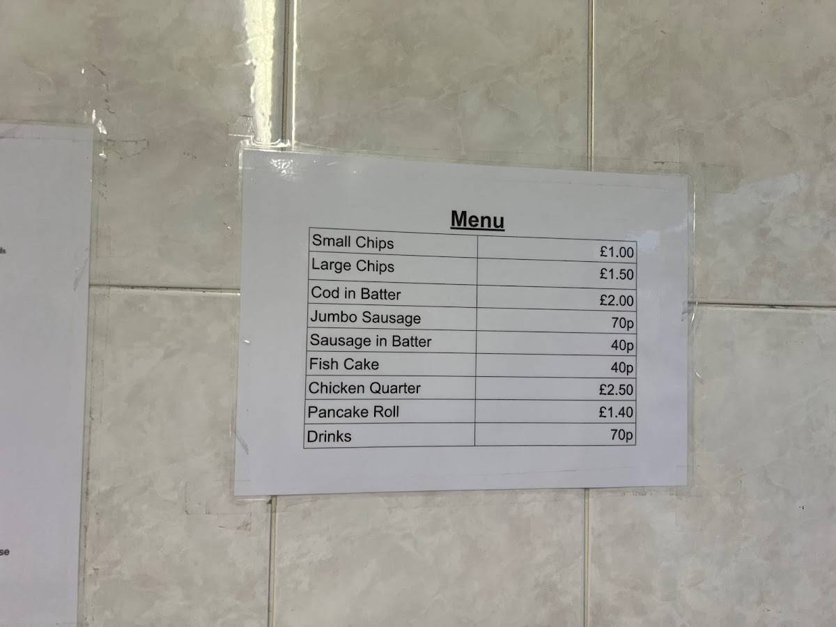 Menu at Kam Too fast food, Portsmouth