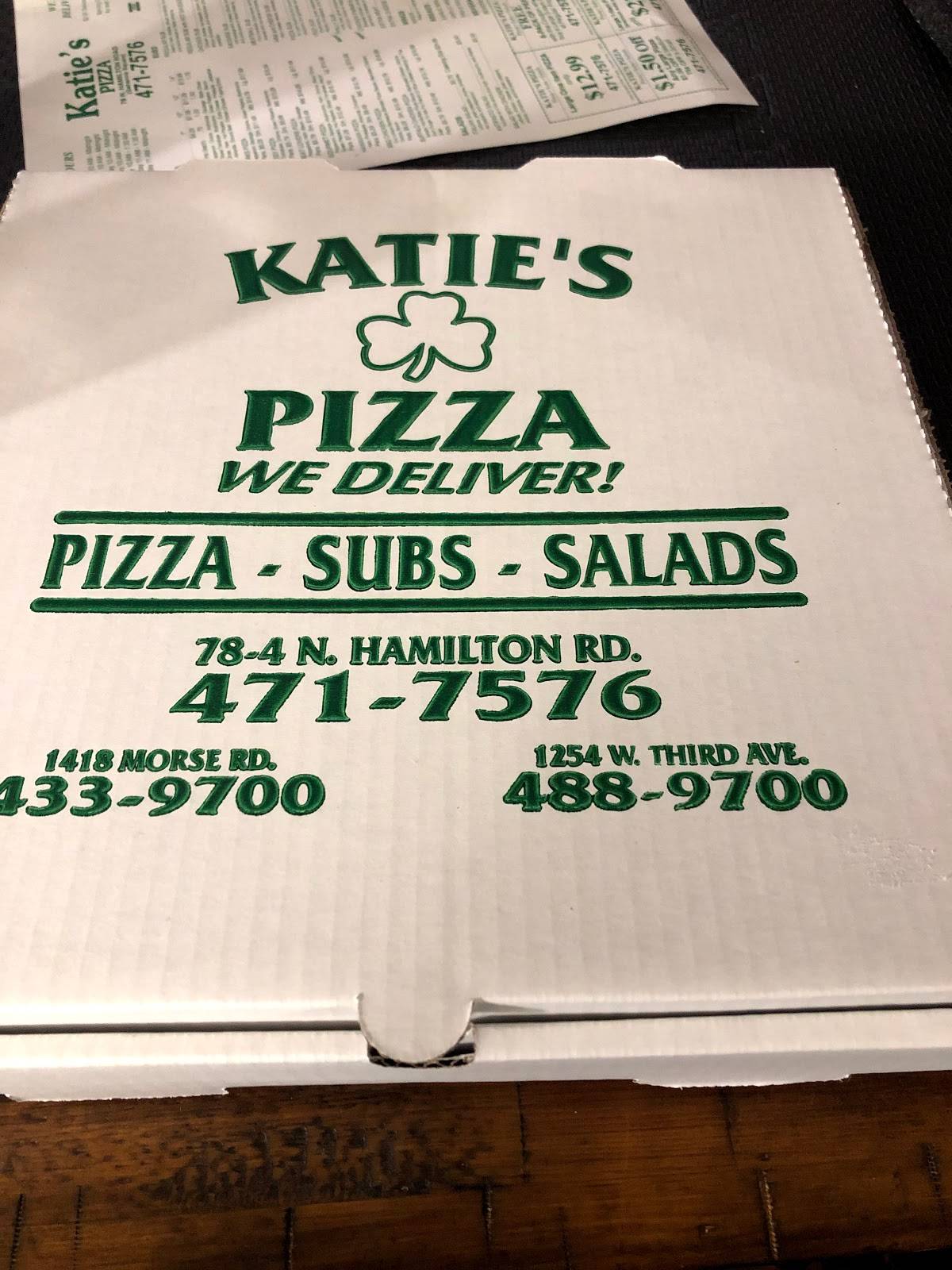 Menu at Katie's Pizza pizzeria, Gahanna