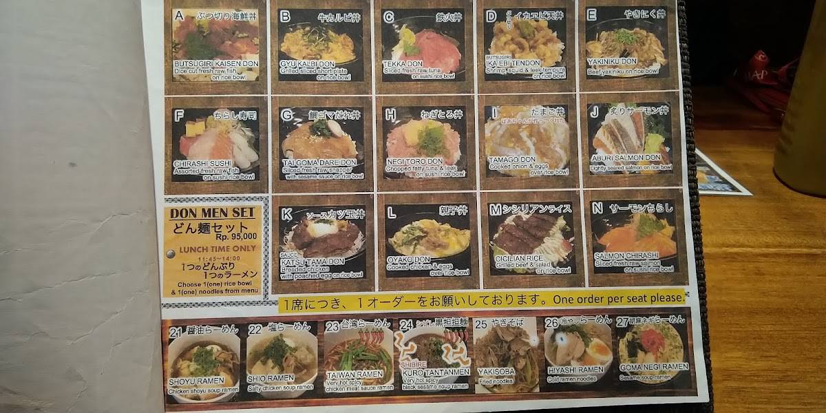 Menu at あすとら酒場 このは Konoha restaurant, Jakarta, Menara Astra Lt 2 015 ...