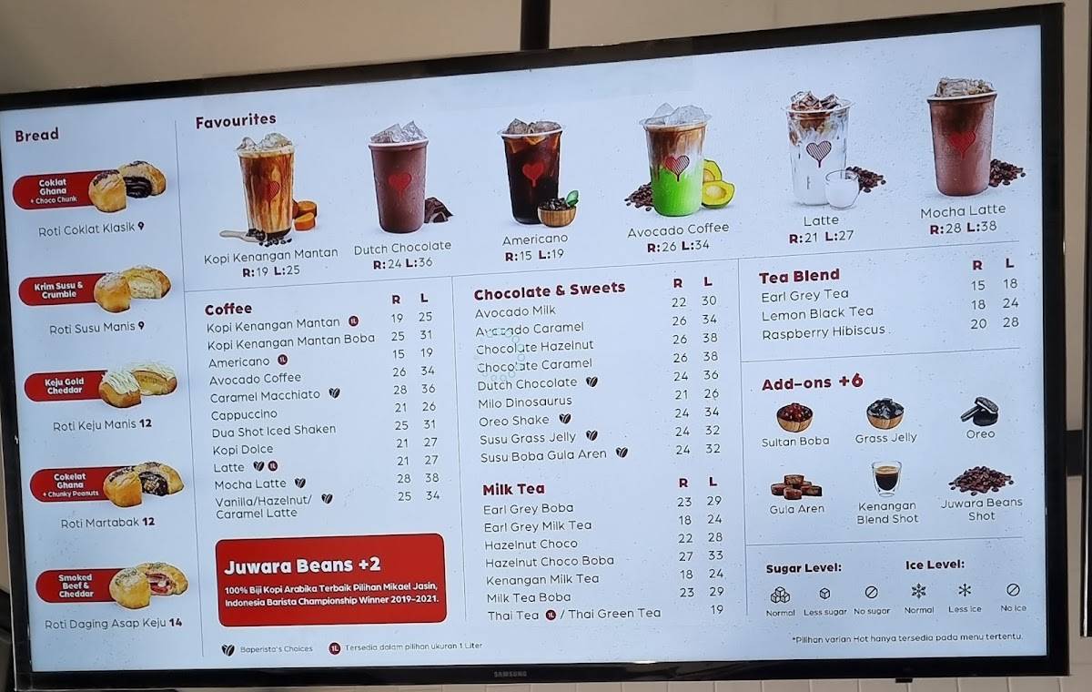 Menu at Kopi Kenangan - Ruko Gresik Kota Baru, Gresik