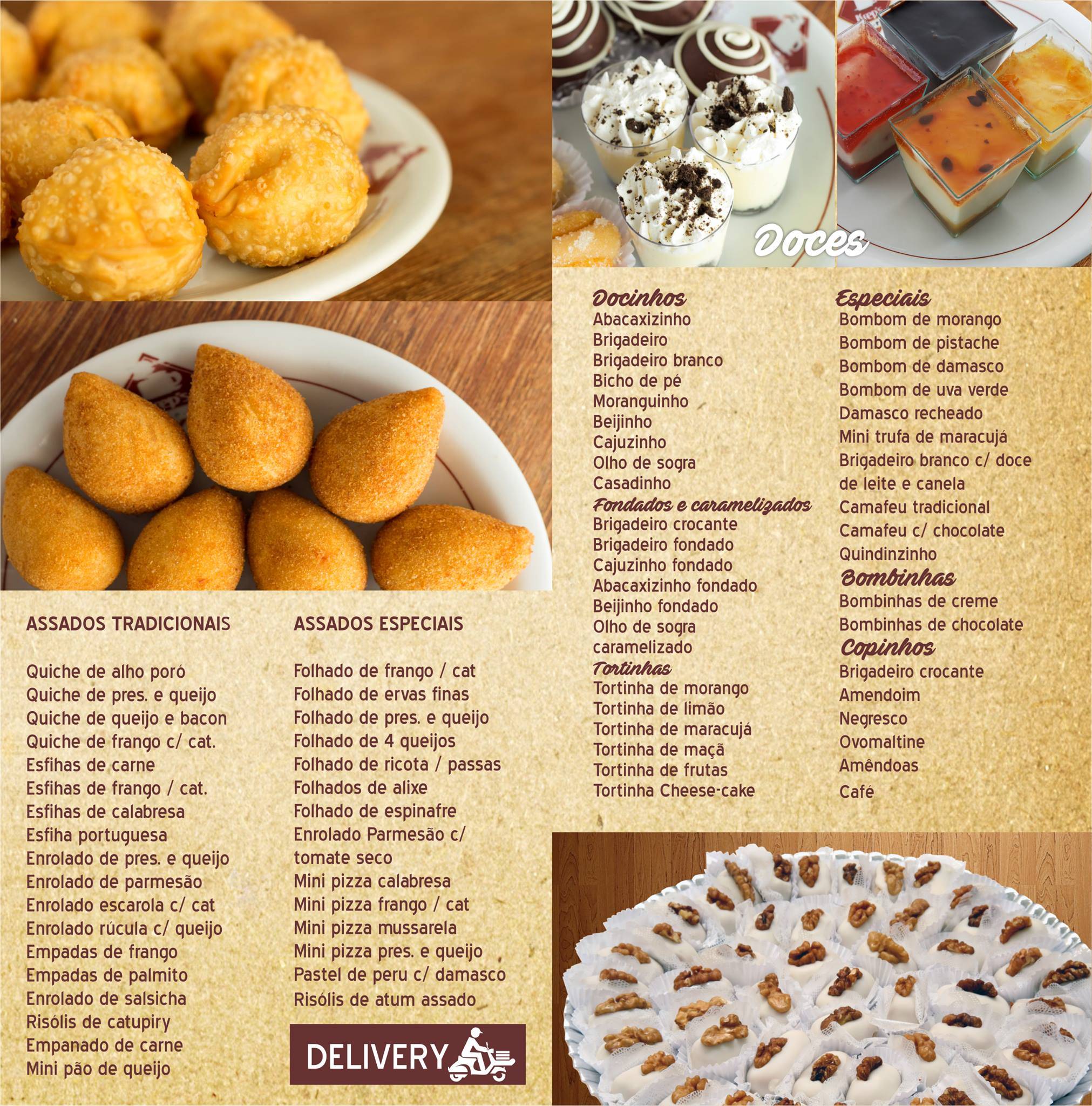 Menu em Krep's Café, Salto