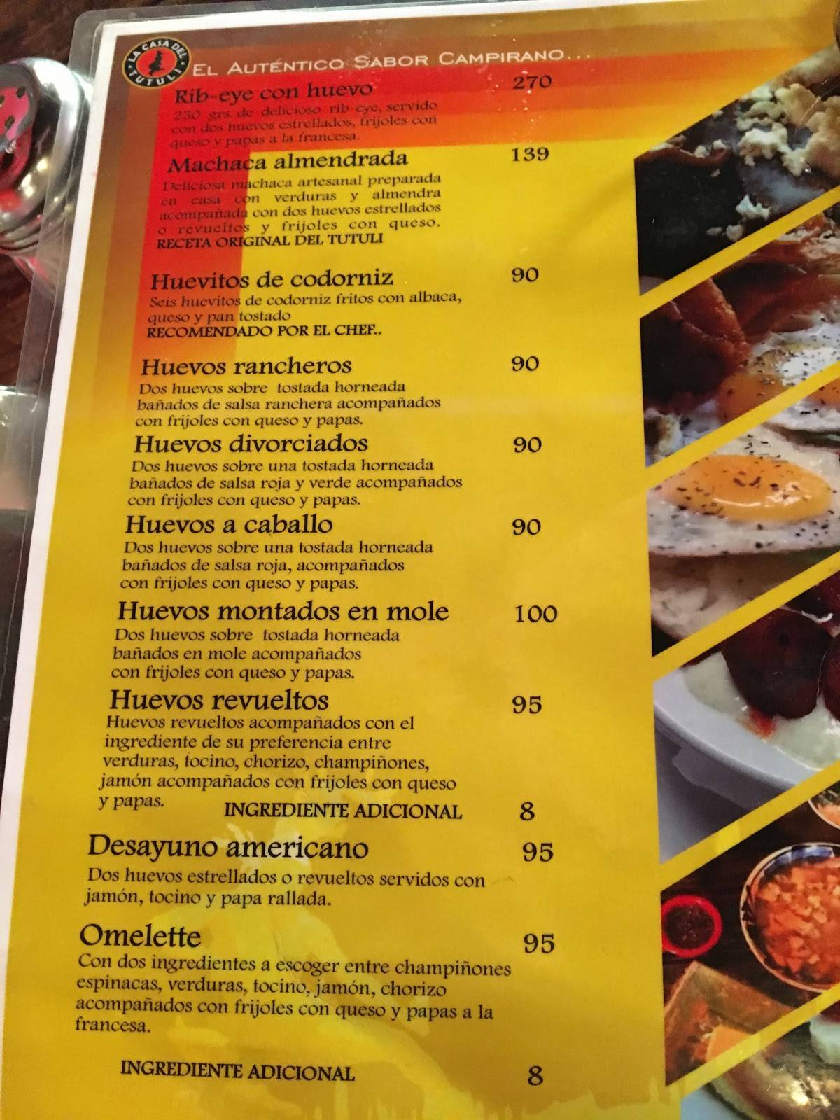Carta de barbacoa La Casa del tutuli, Mexicali