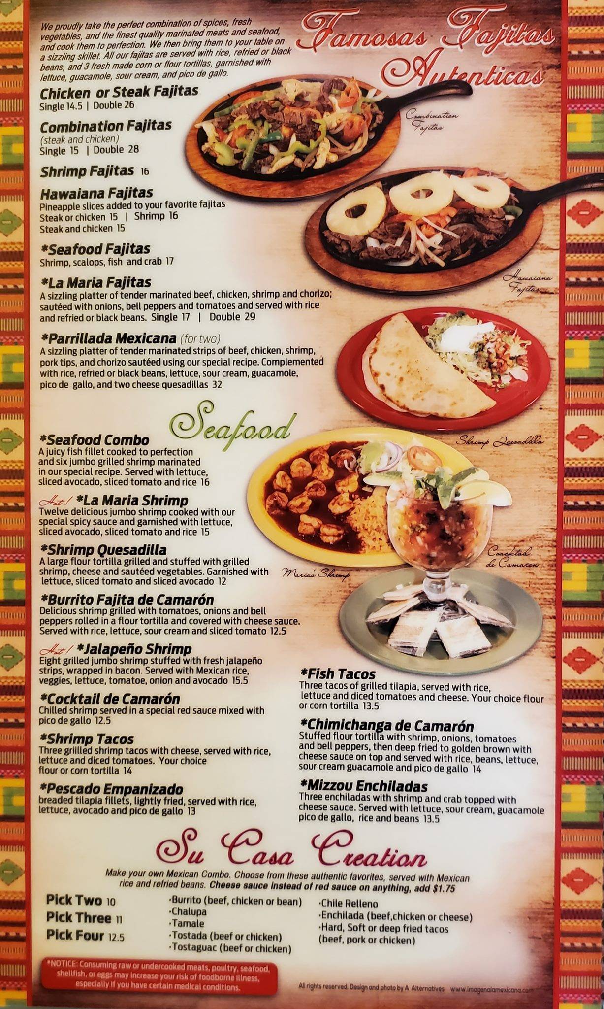 Menu at La Maria Mexican Restaurant, Atchison