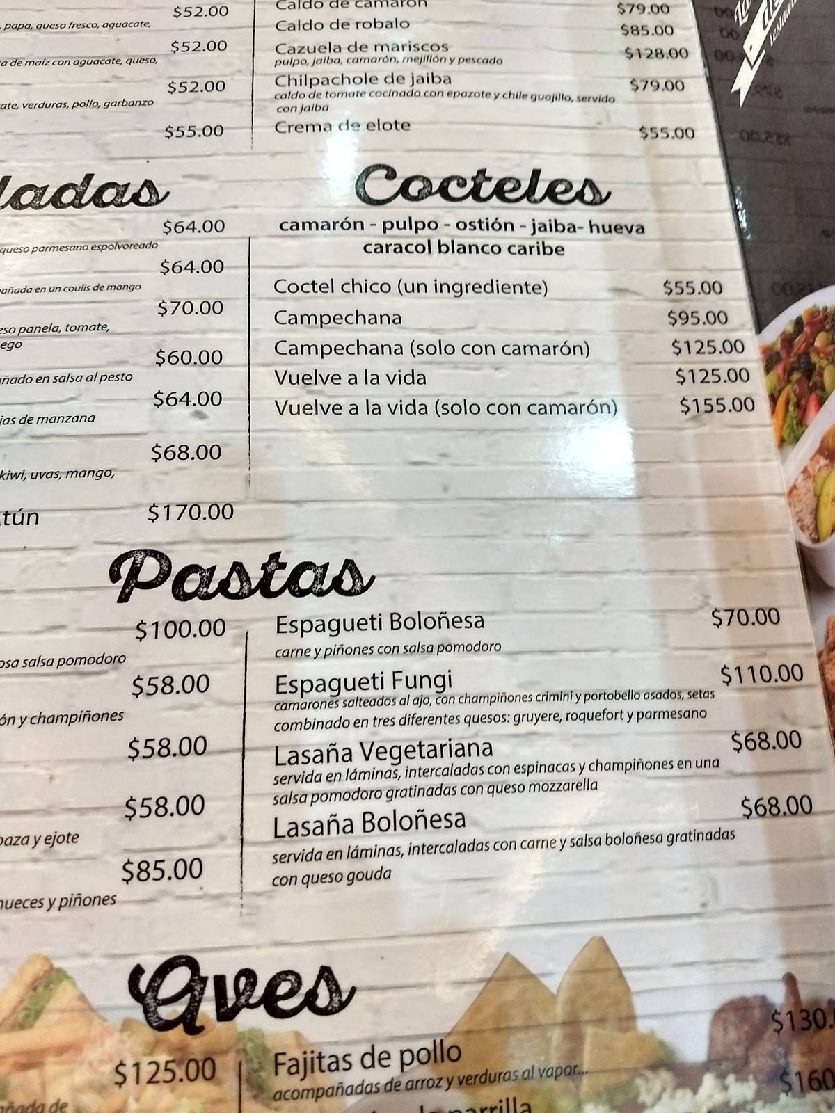 Carta del restaurante La Terraza del Colón, Veracruz, Avenida Cristóbal ...