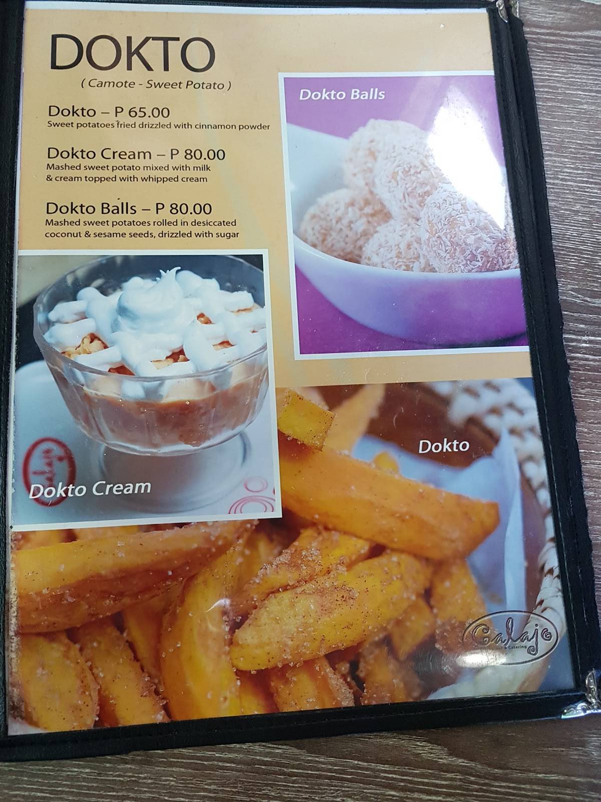 Menu at Calajo Resto restaurant, La Trinidad, FH4Q+JGP