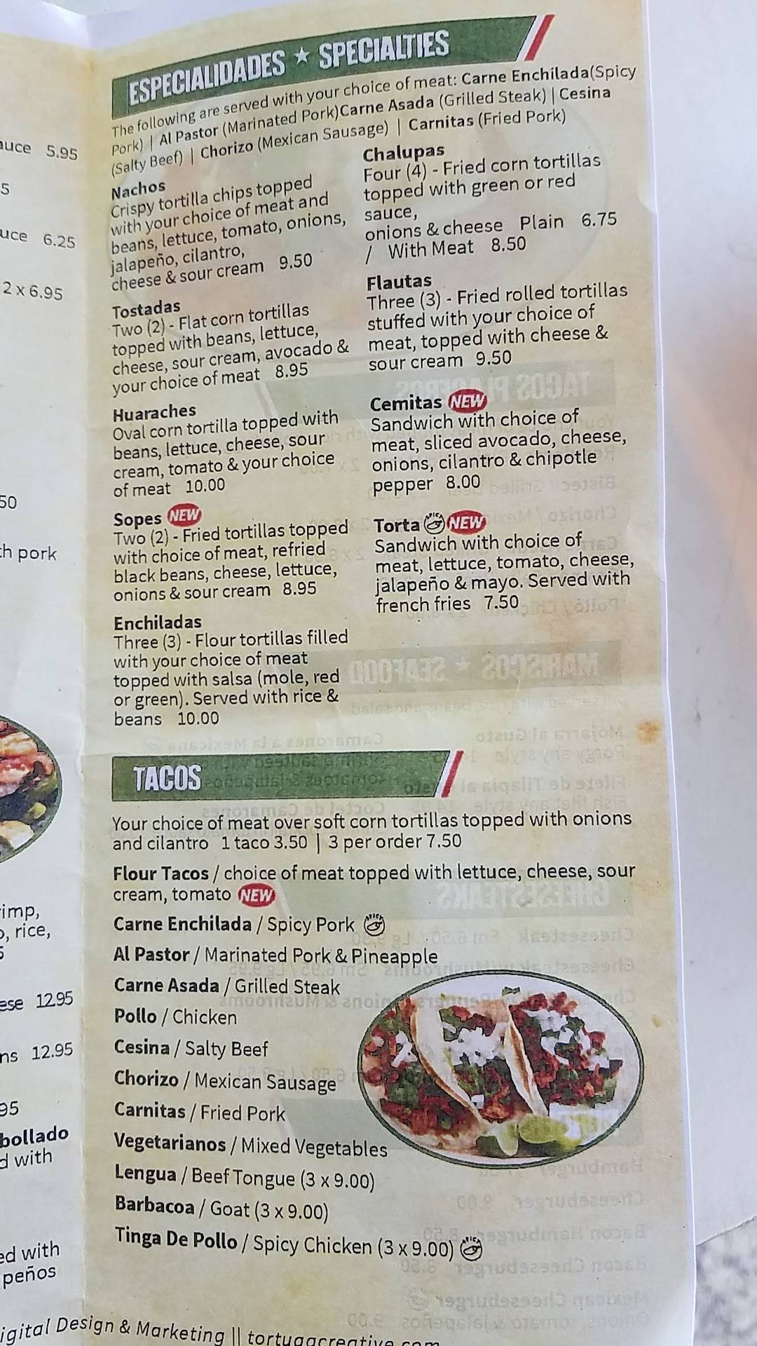 Menu at Alberto's Mexican Restaurant, Lacey Township