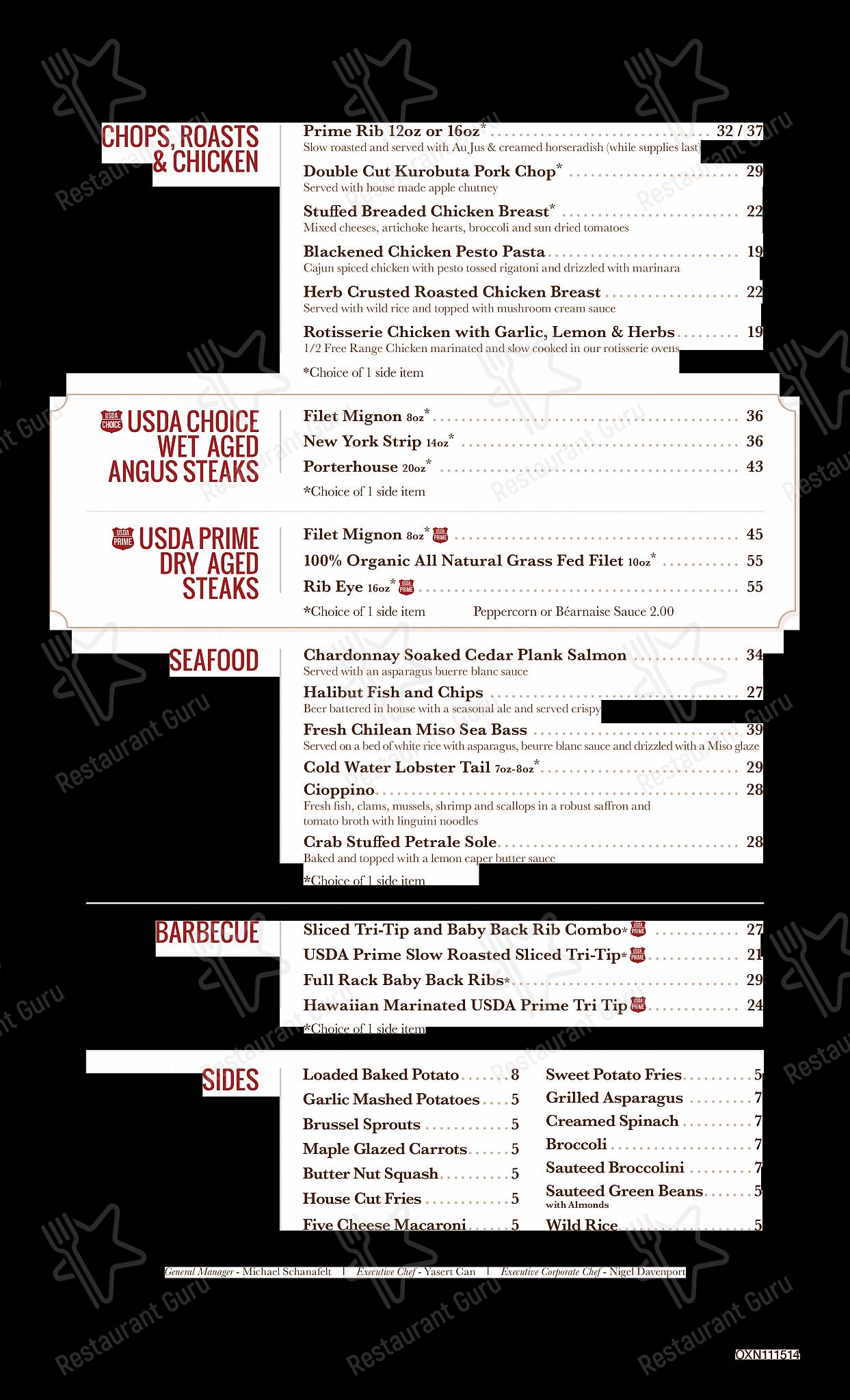 Menu at Larsen's Grill -- Oxnard steakhouse, Oxnard