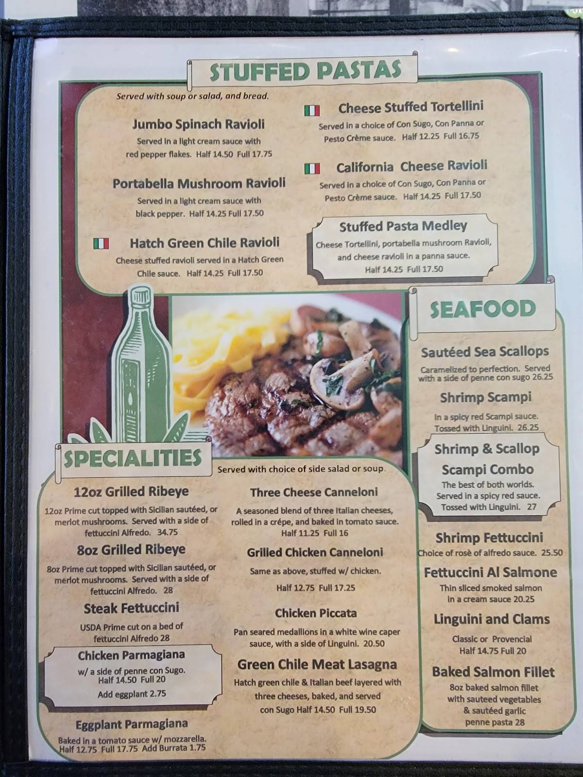 Menu at Lorenzo's Italian Restaurant, Las Cruces, E University Ave