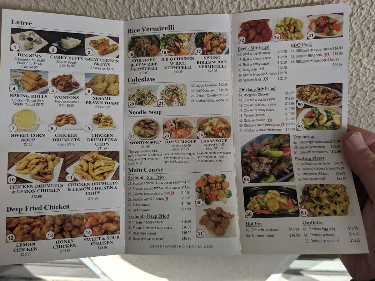 Menu at Laurimar Noodle Express restaurant, Doreen
