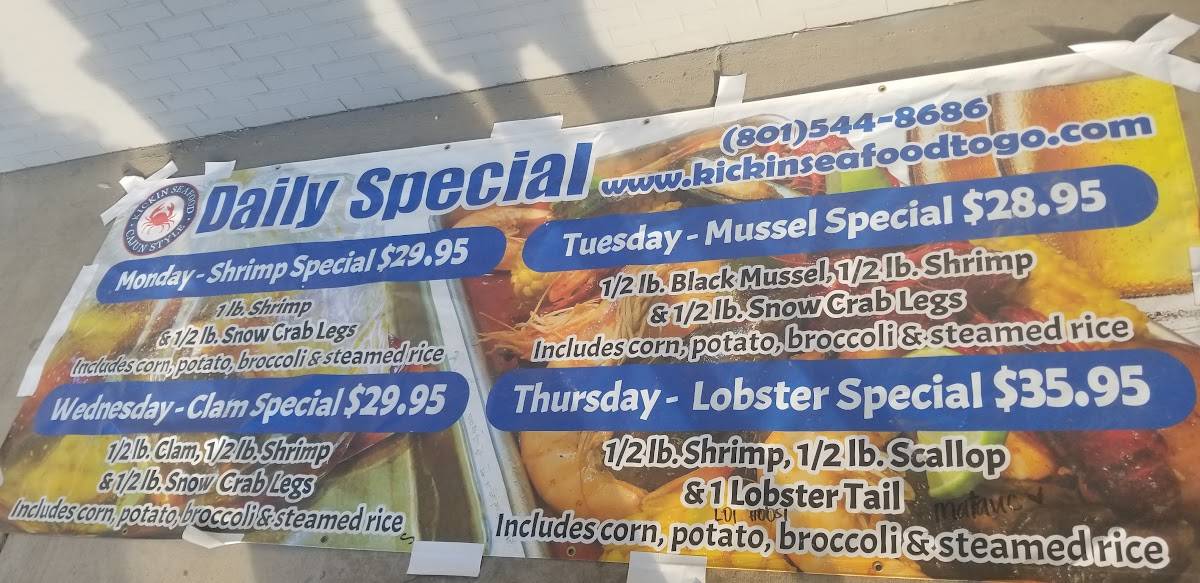 Menu at Kickin Seafood&Sushi Buffet（All You Can Eat） restaurant, Layton