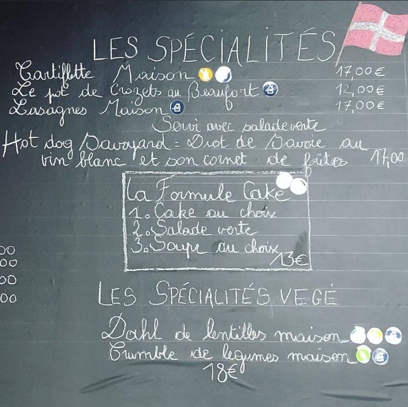 Menu at Le Palet - Maison Bouvier pub & bar, Tignes, Secteur du Palet ...