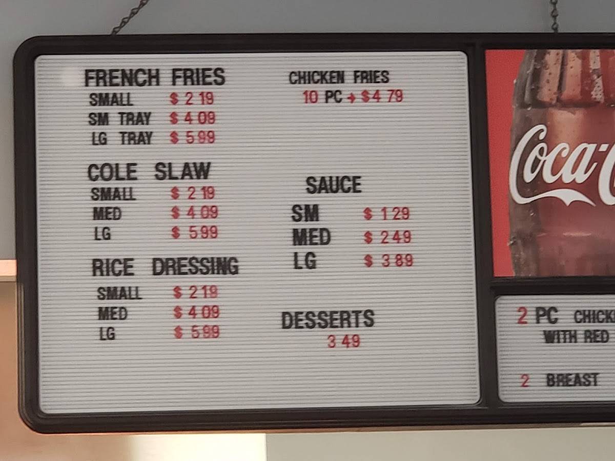 Menu at Leader's Fried Chicken - St. Amant restaurant, Prairieville