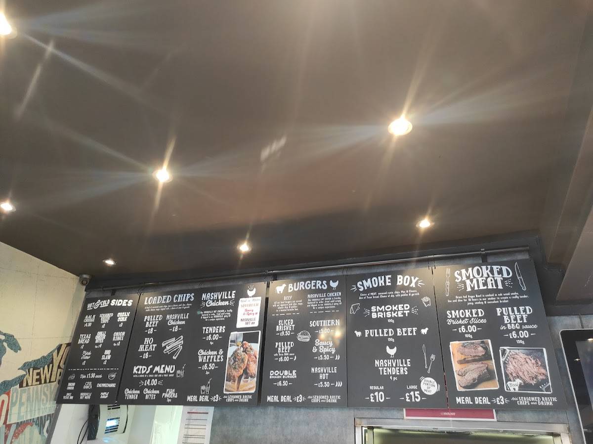 Menu at Cattle and Smoke restaurant, Leicester