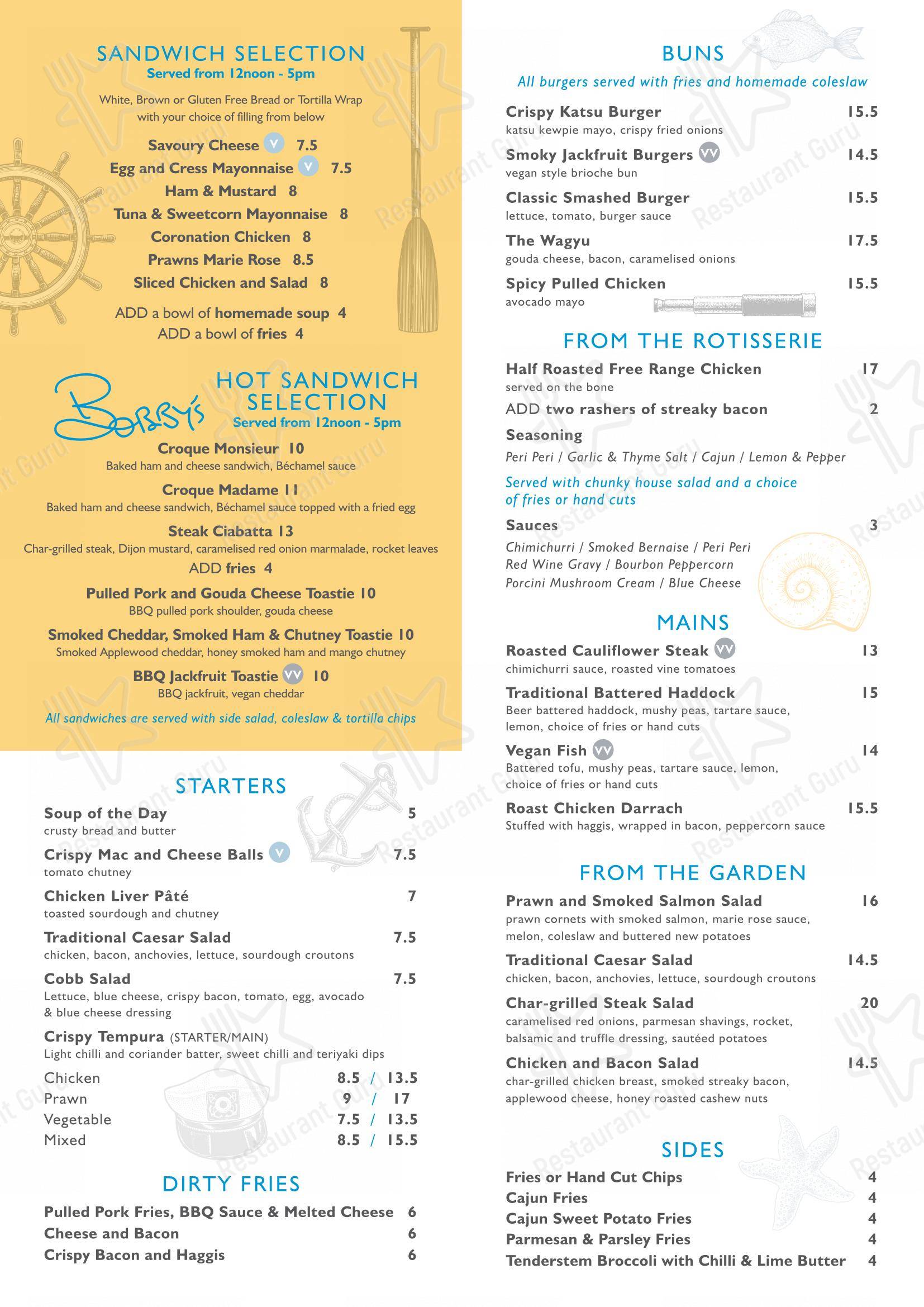 Menu at Loch House restaurant, Lochwinnoch