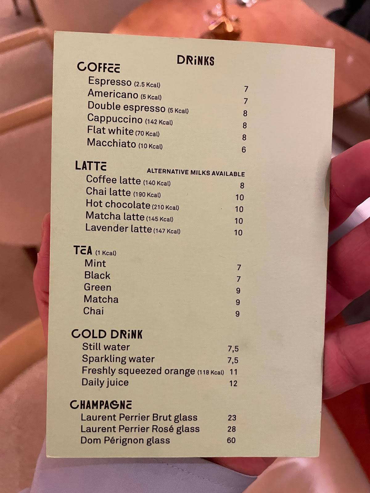 Menu at Cédric Grolet at The Berkeley desserts, London