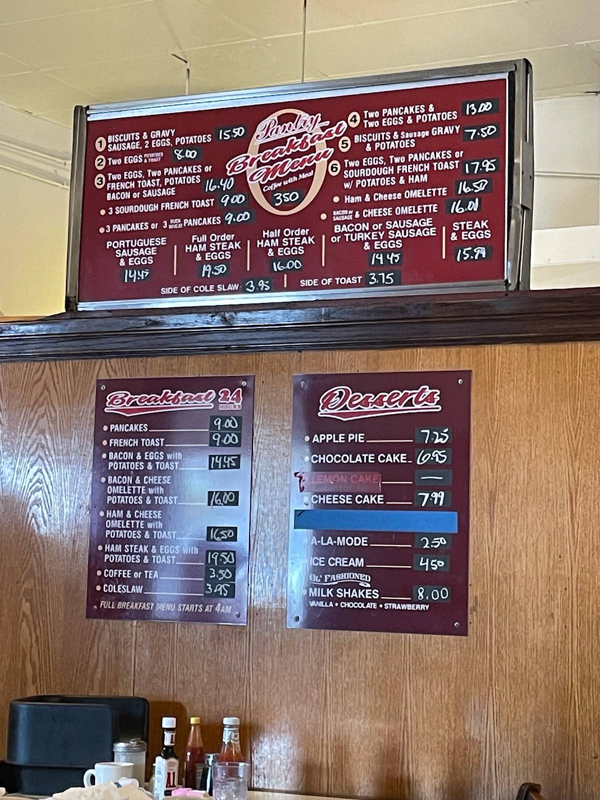 Menu at The Original Pantry Cafe, Los Angeles