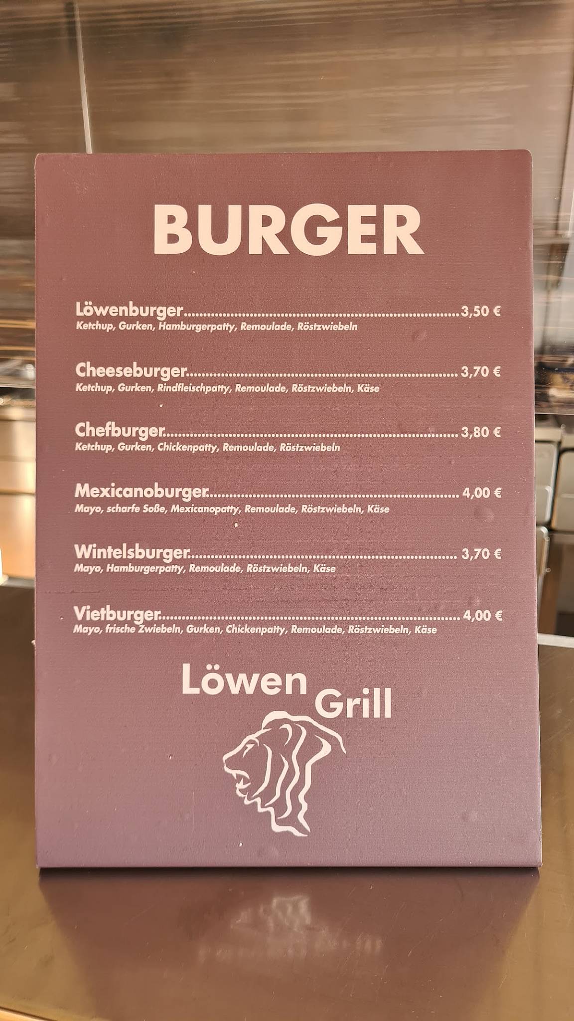 Speisekarte von Löwen Grill Schnellimbiss fast Food, Bad Bentheim
