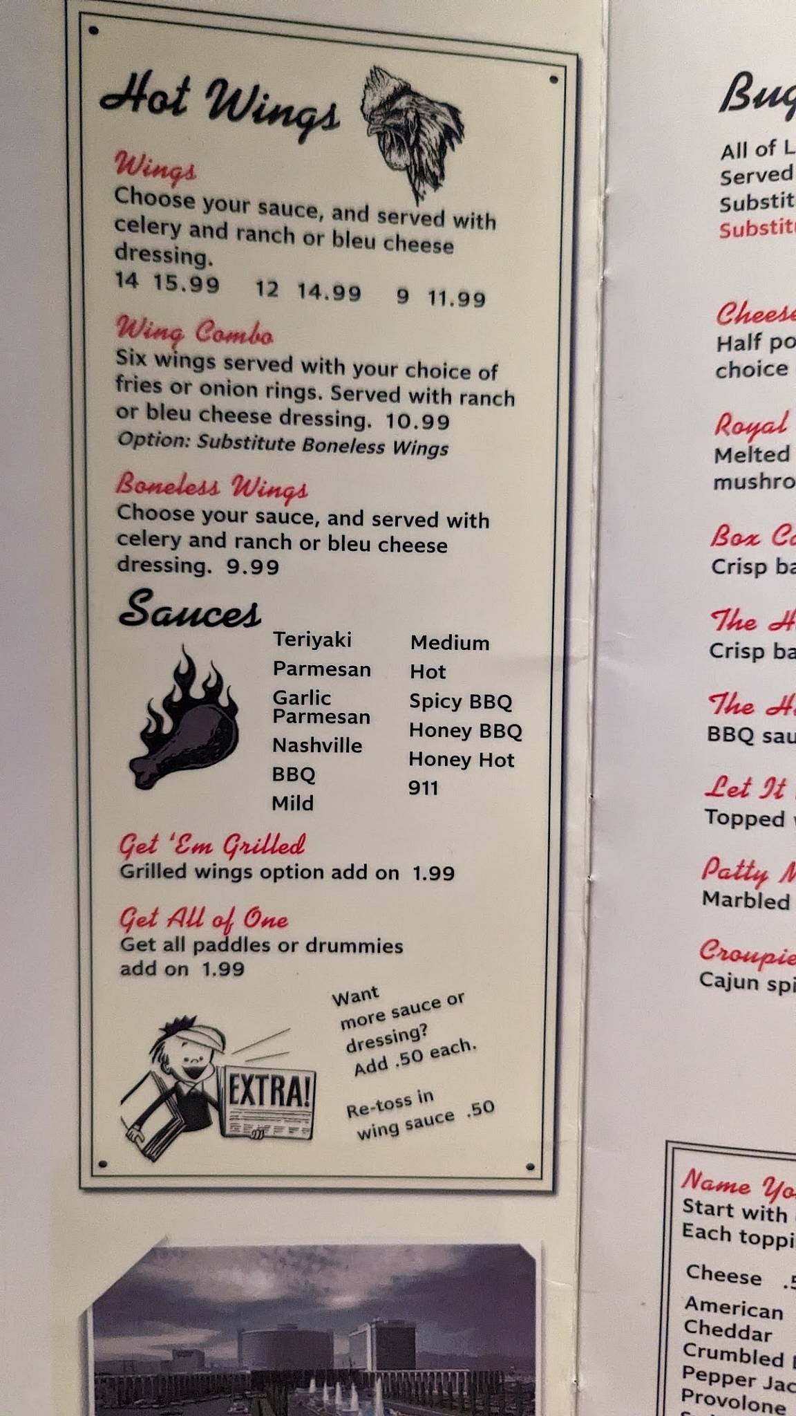 Menu at Lucky Lou's pub & bar, Mesa