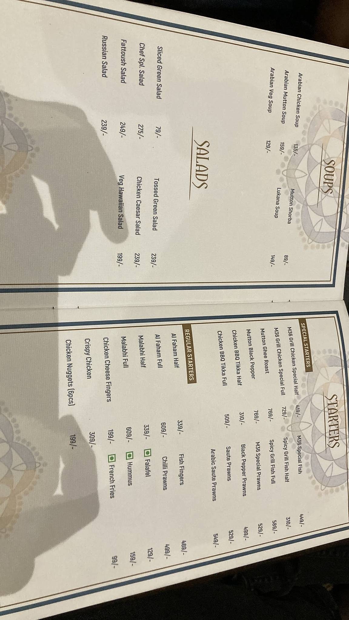 Menu at MANDI @ 36 Arabian kitchen, Hyderabad, 1st Floor