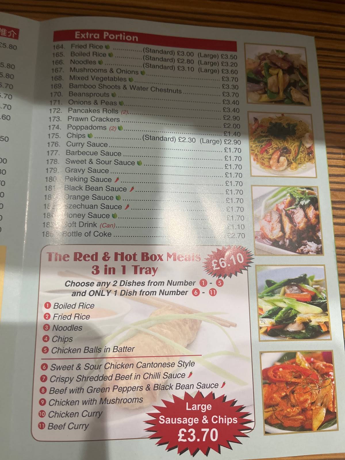 Menu at Red&Hot Chinese Takeaway fast food, Maesteg
