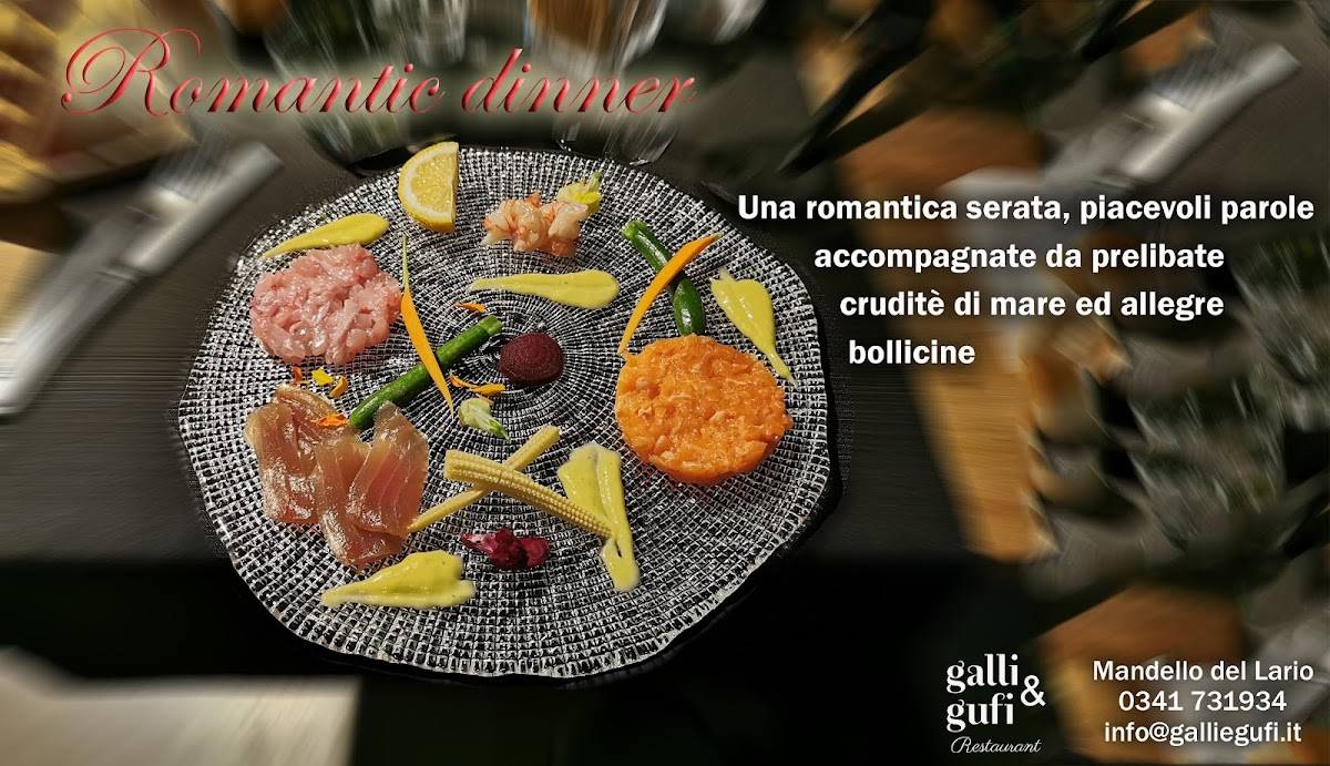 Menu at Galli & Gufi restaurant, Mandello del Lario