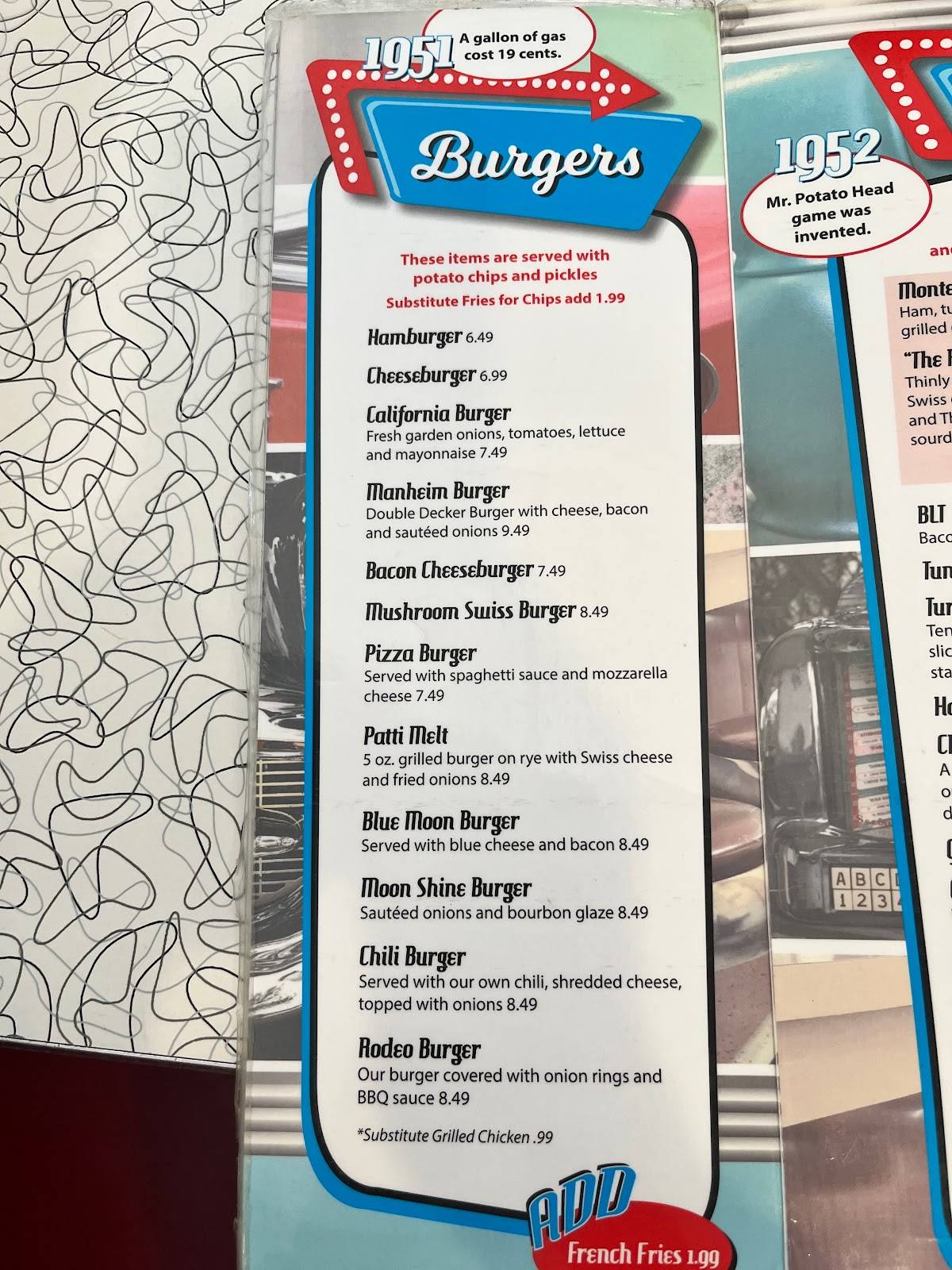 Menu at Manheim Diner restaurant, Schuylkill Haven, PA-61