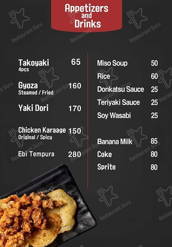 Menu at Ichiro Japanese Restaurant, Manila, Padre Noval St