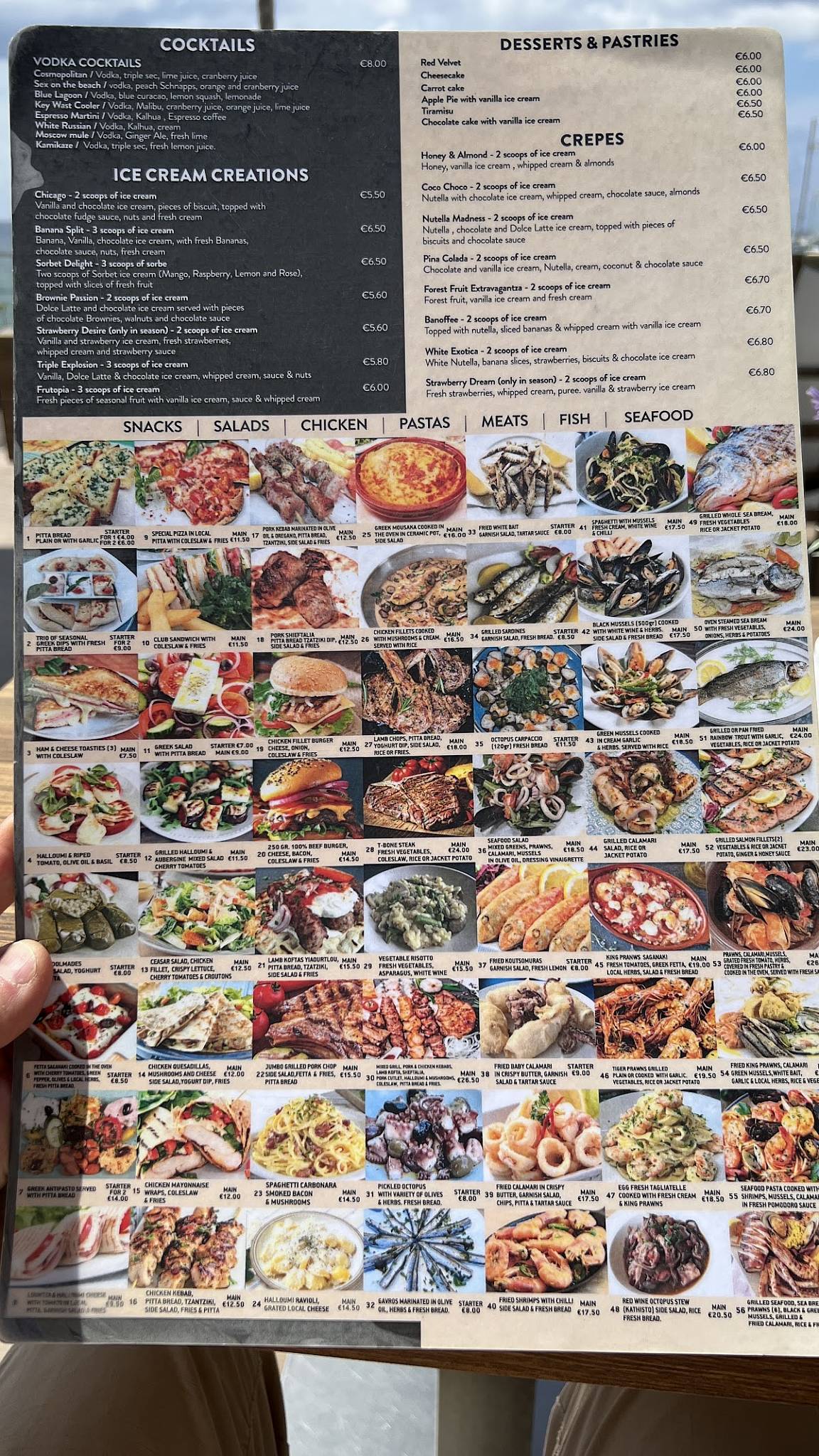 Menu at Mare - Mare, Paphos