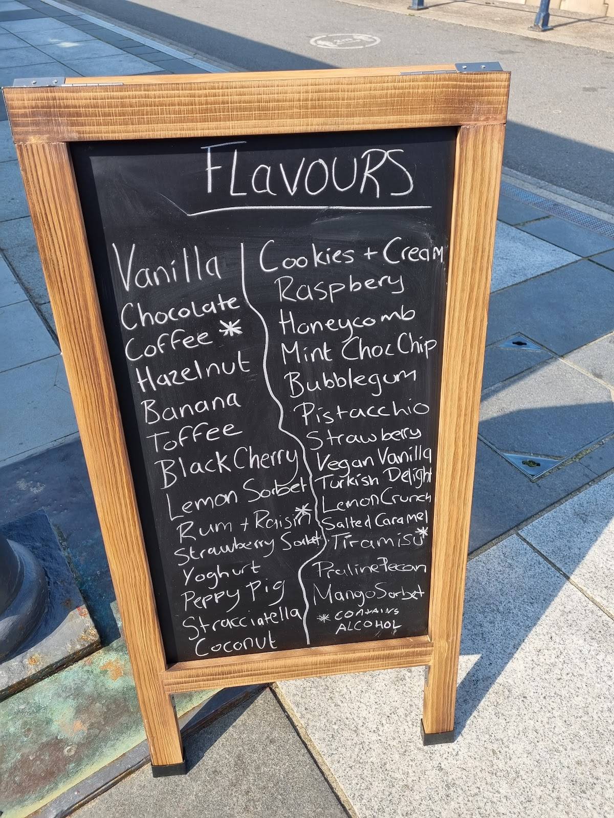 Menu at Verdi's cafe, The Mumbles