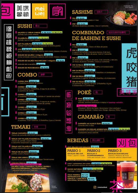 Menu em Mei Wei restaurante, Brasília, Rua Copaiba S/N Lote 1