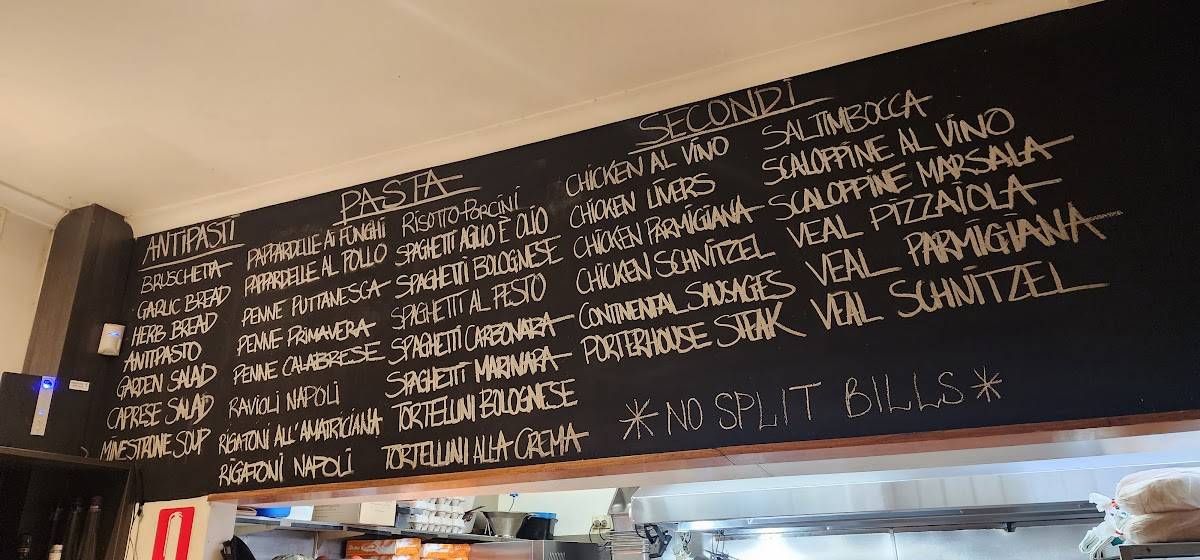 Menu at The Waiters Restaurant, Melbourne