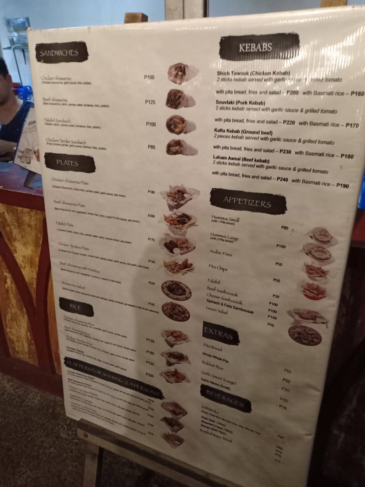Menu at Meshwe restaurant, Quezon City, Bristol St