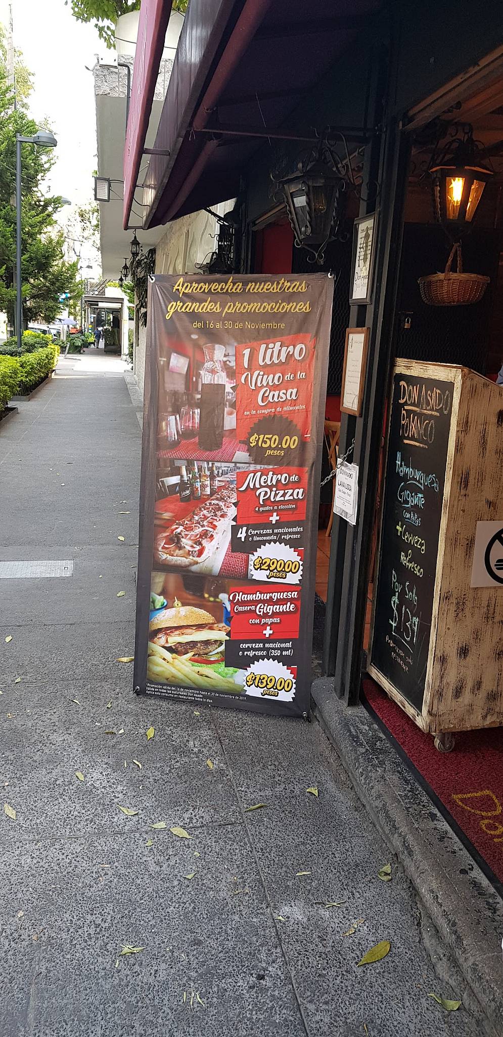 Carta del restaurante Don Asado Polanco, Ciudad del México, Av. Homero 428