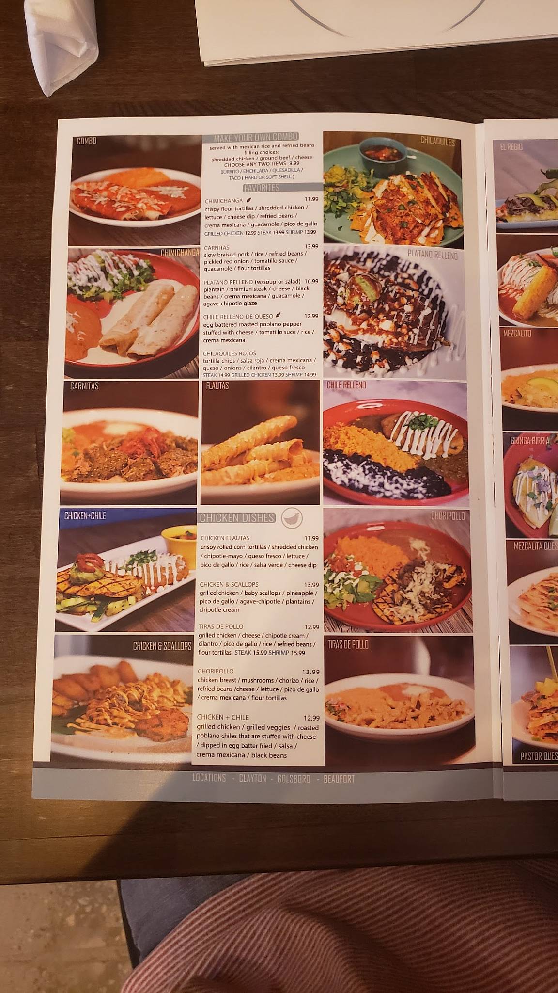 Menu at Mezcalito Clayton restaurant, Clayton