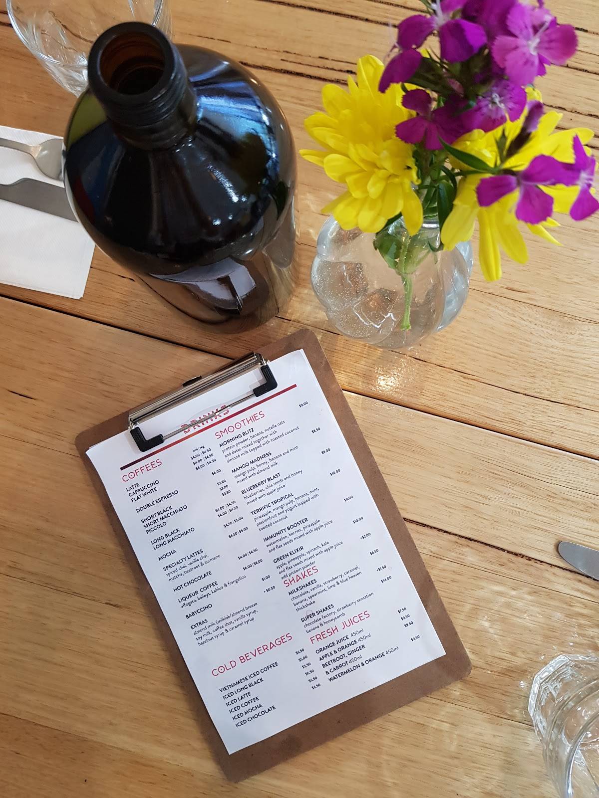 Menu at Mezzanine Cafe, Truganina