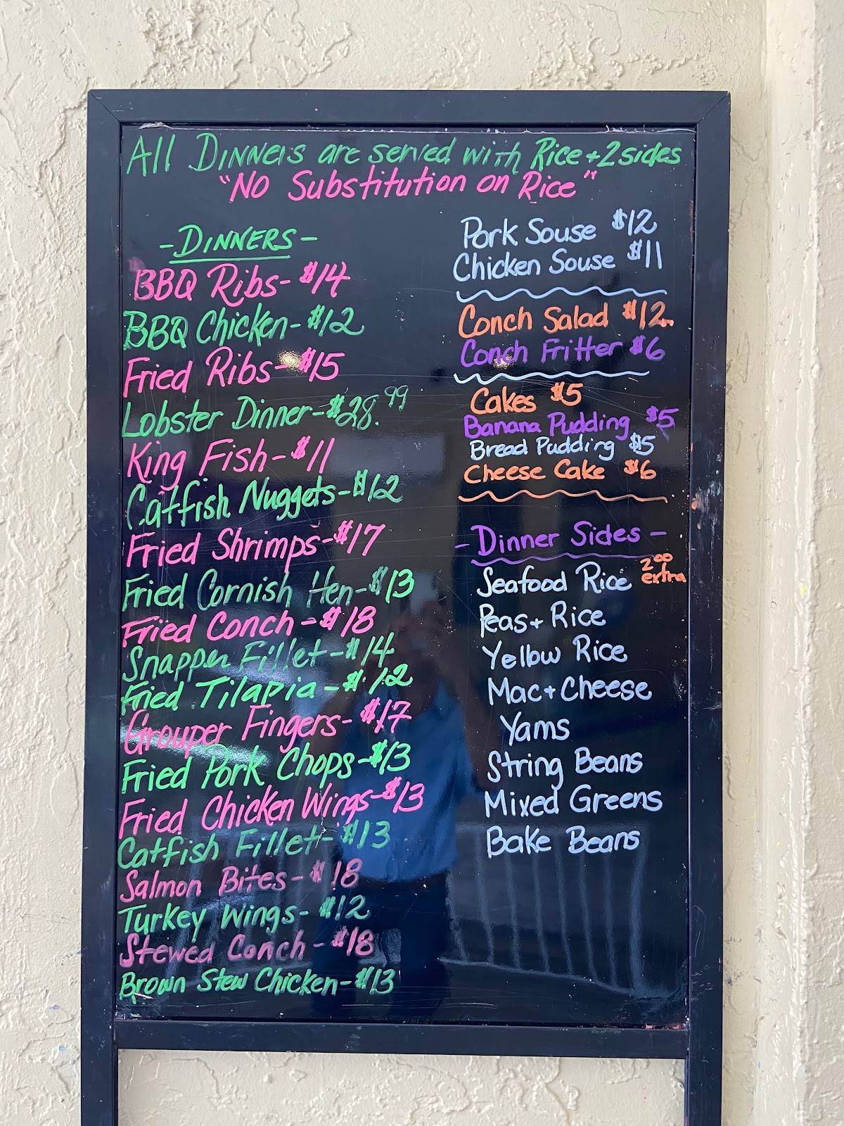 Menu at World Famous Rib Shack & Seafood BBQ, Miami