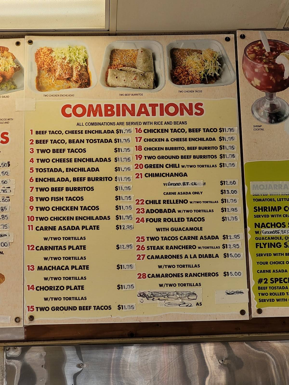 Menu at Don Gilberto Mexican Food restaurant, Montrose, S Townsend Ave ...