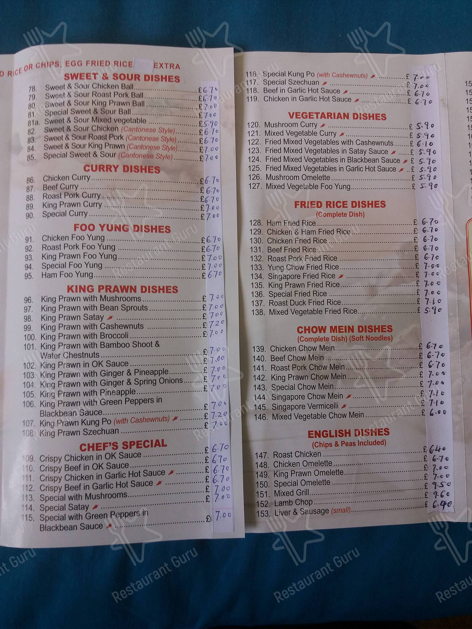 Menu at Morley Chinese Takeaway fast food, Leeds