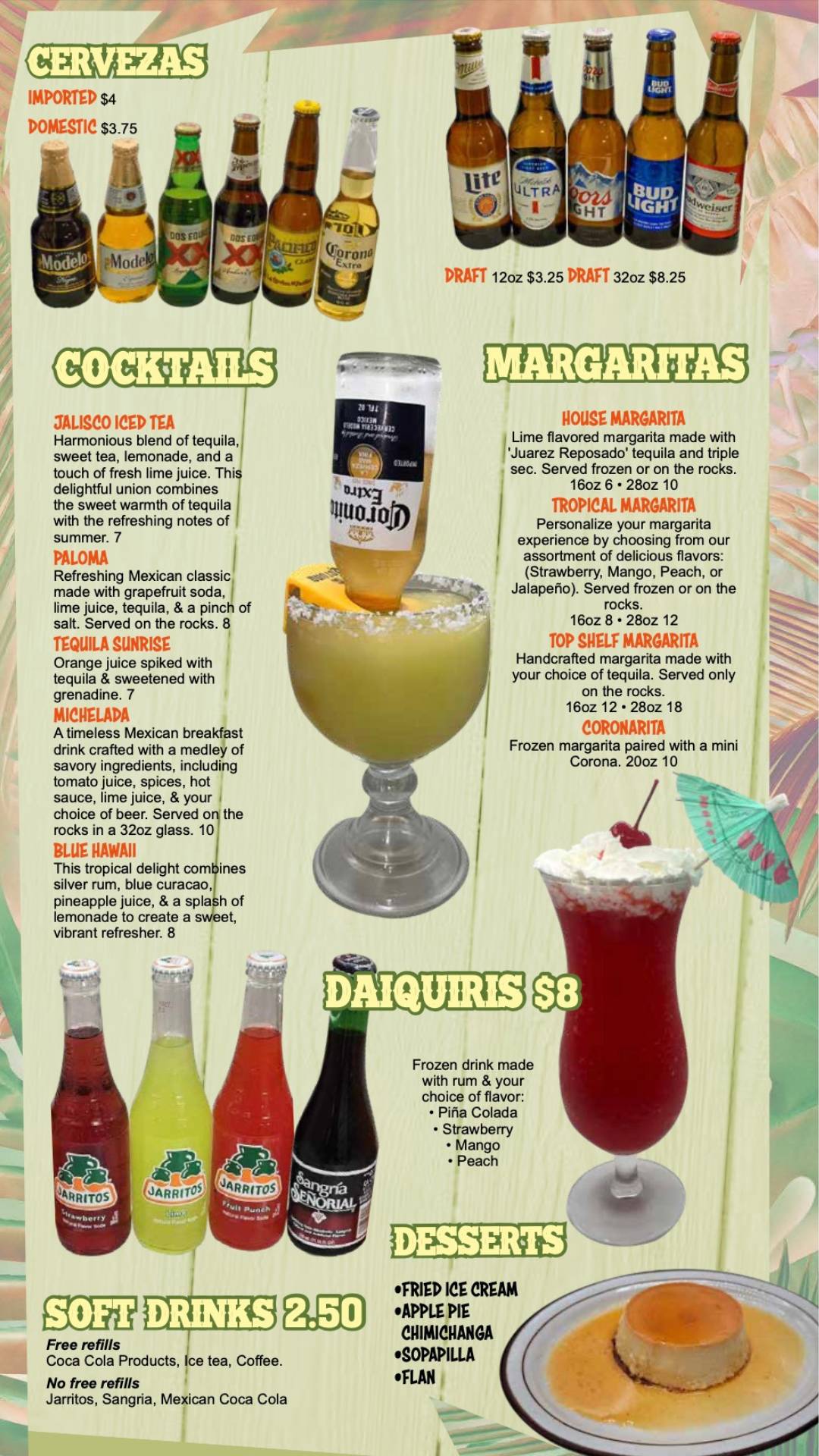 Menu at Coco Loco restaurant, Moss Point
