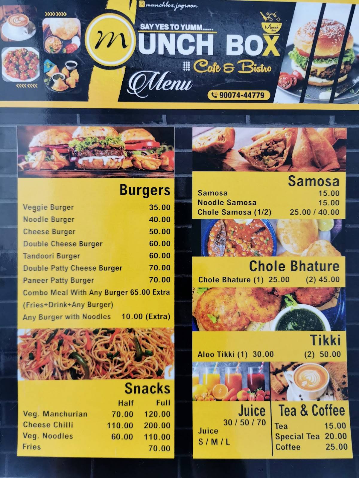 Menu at Munch Box Café & Bistro, Jagraon