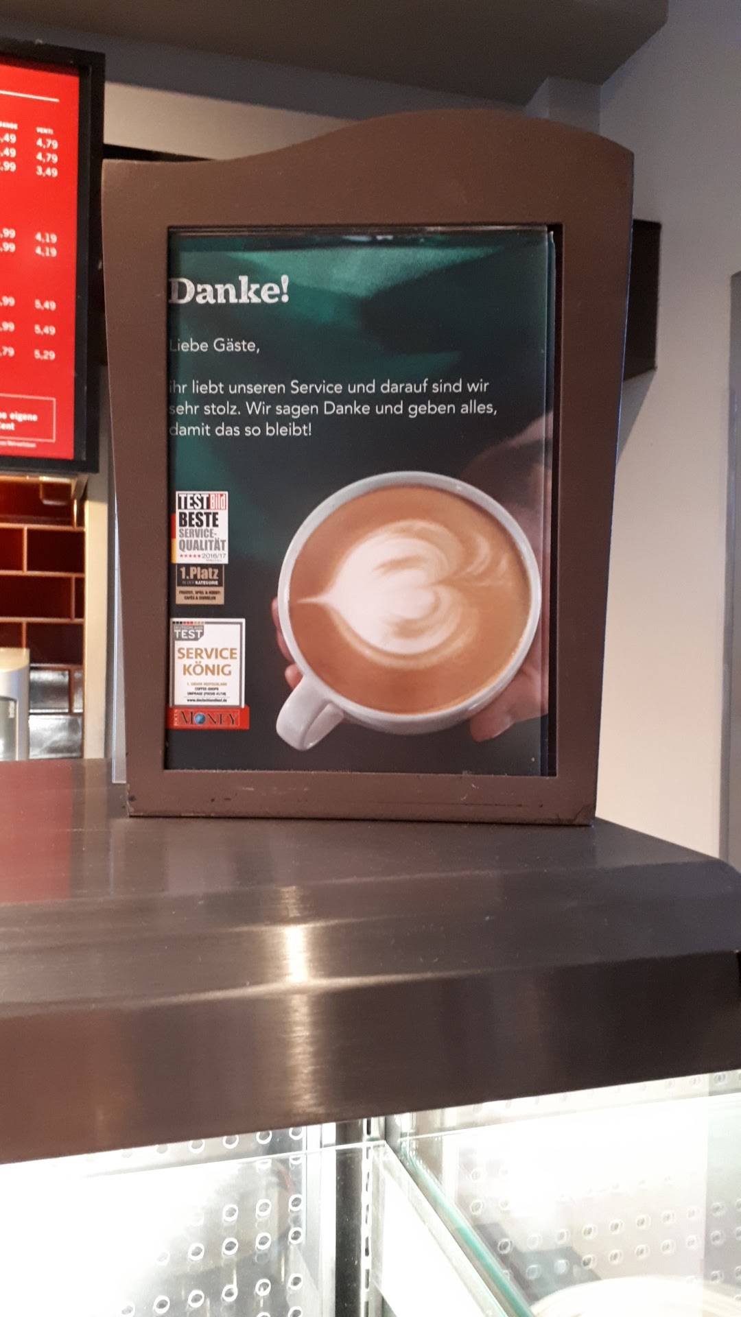 Speisekarte von Starbucks cafe, München, Odeonspl. 15-16