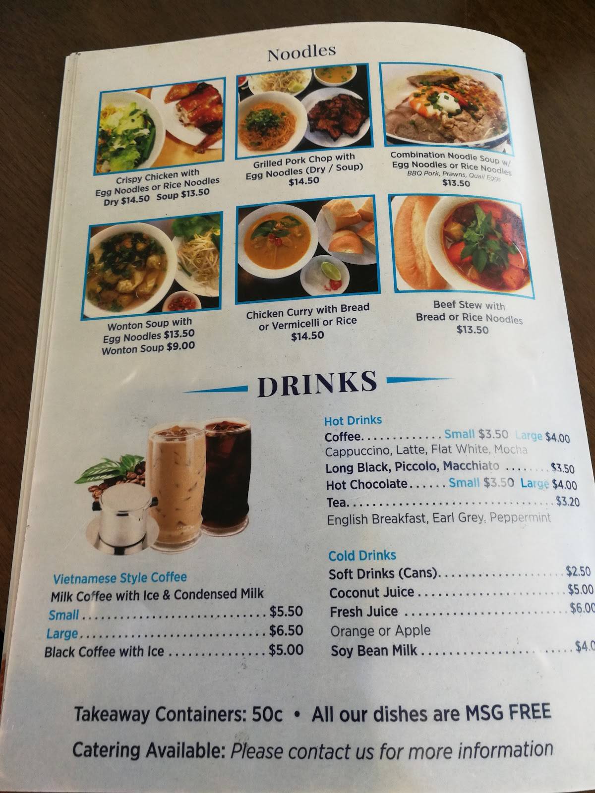 Menu at My Hao Cuisine - Vietnamese Restaurant and Cafe, Winston Hills ...