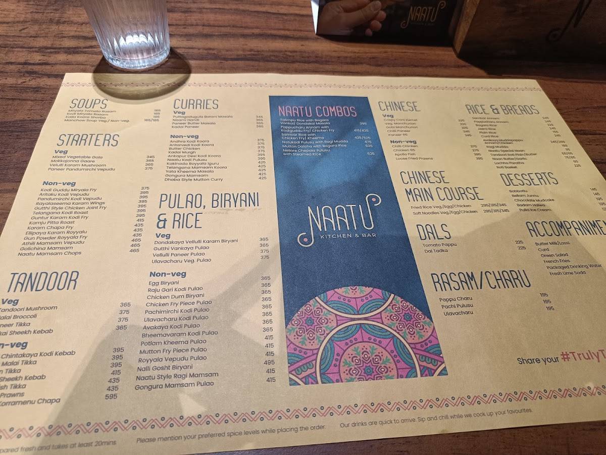 Menu at Naatu Kitchen And Bar, Hyderabad
