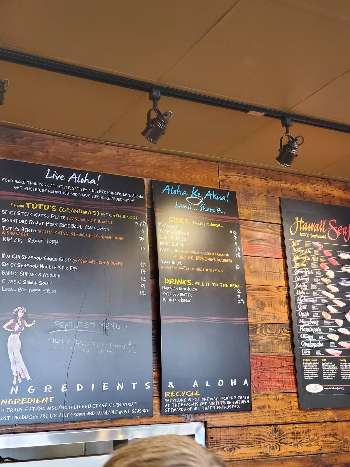 Menu at Nalu's Hawaiian Fish Grill & Tutu's Kitchen restaurant, San ...