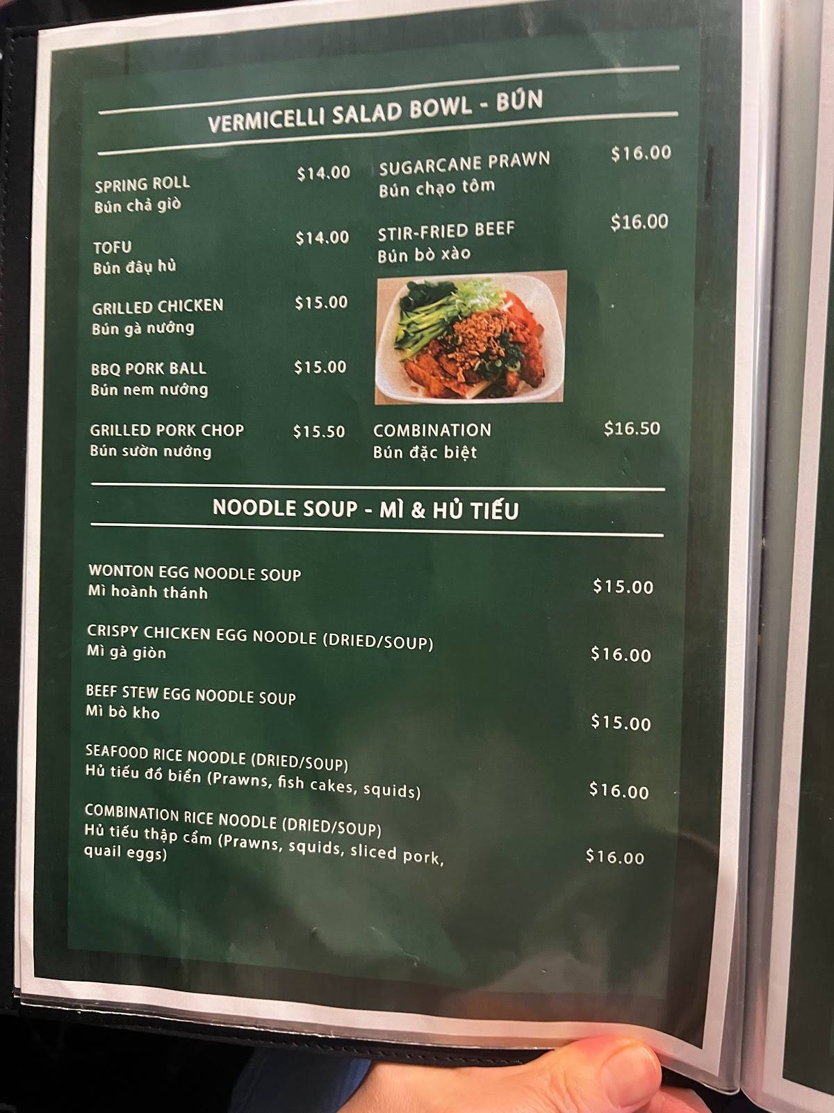 Menu at Nhu Lan On Hanson restaurant, Woodville Gardens