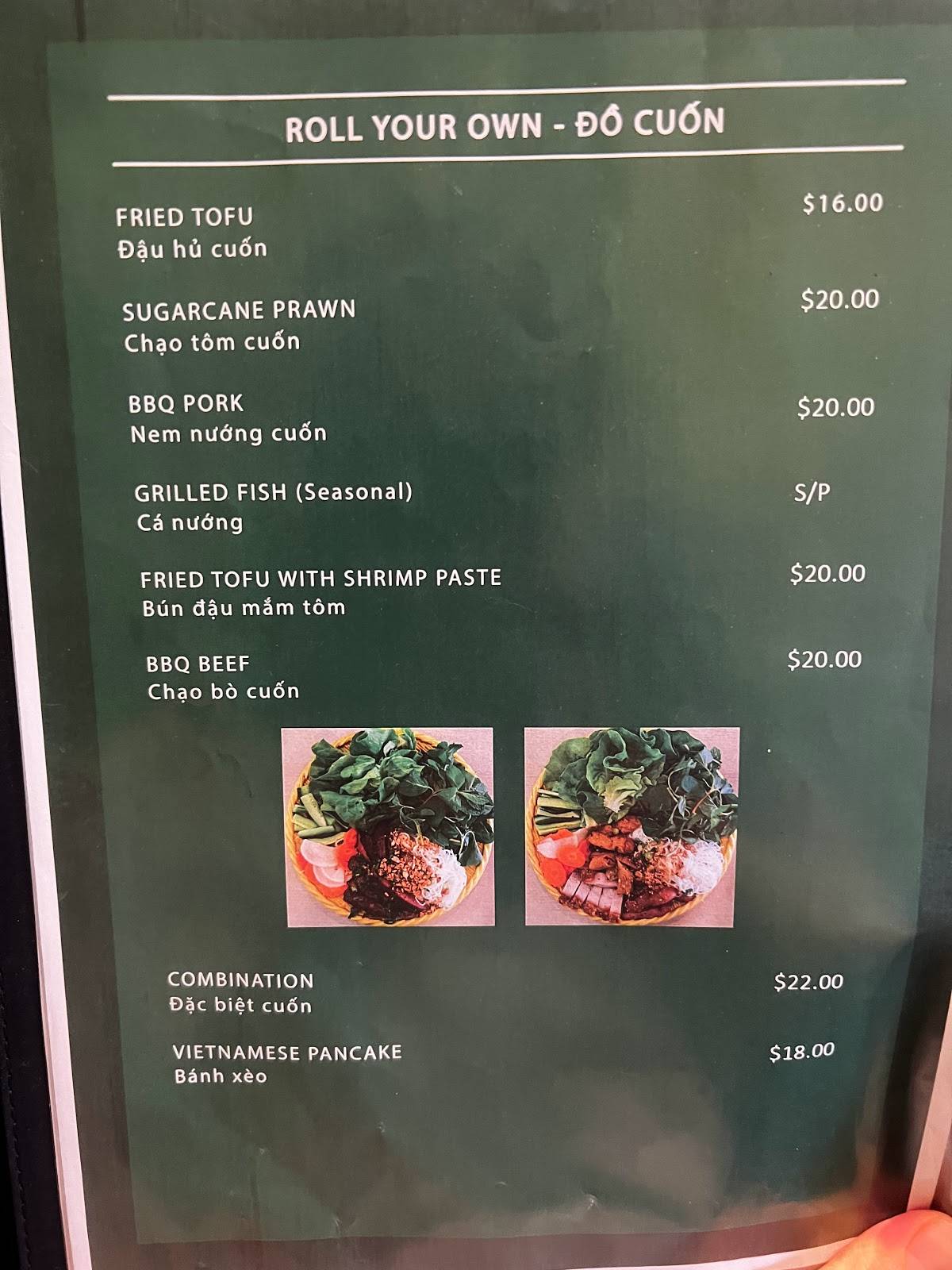Menu at Nhu Lan On Hanson restaurant, Woodville Gardens