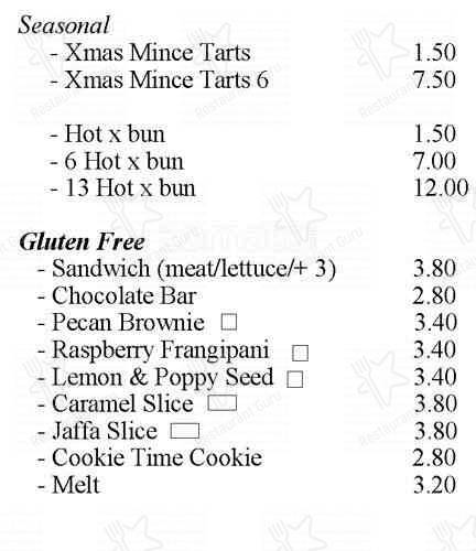 Menu at NorthEnd FoodBar & Bakery, Hamilton