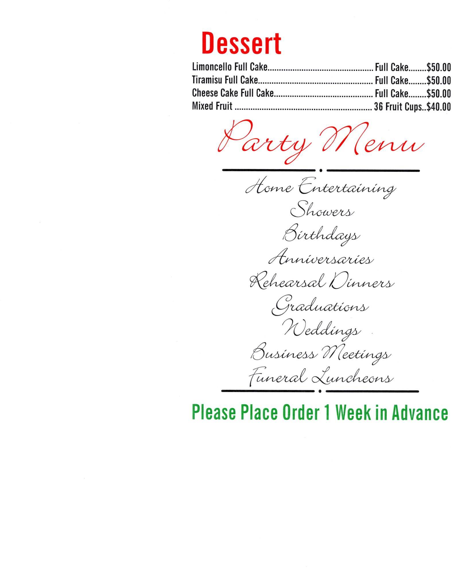 Menu at Original Italian Pizza - St Clair pizzeria, Saint Clair, 59 N ...