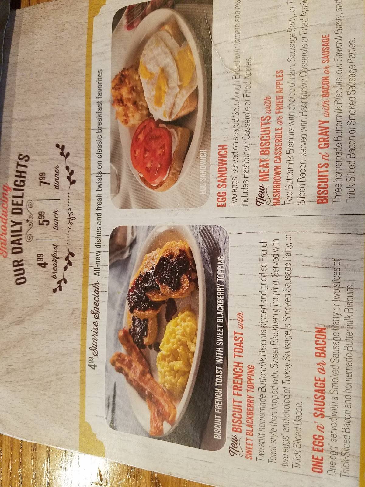 Menu at Cracker Barrel Old Country Store, Ocala, SW College Rd