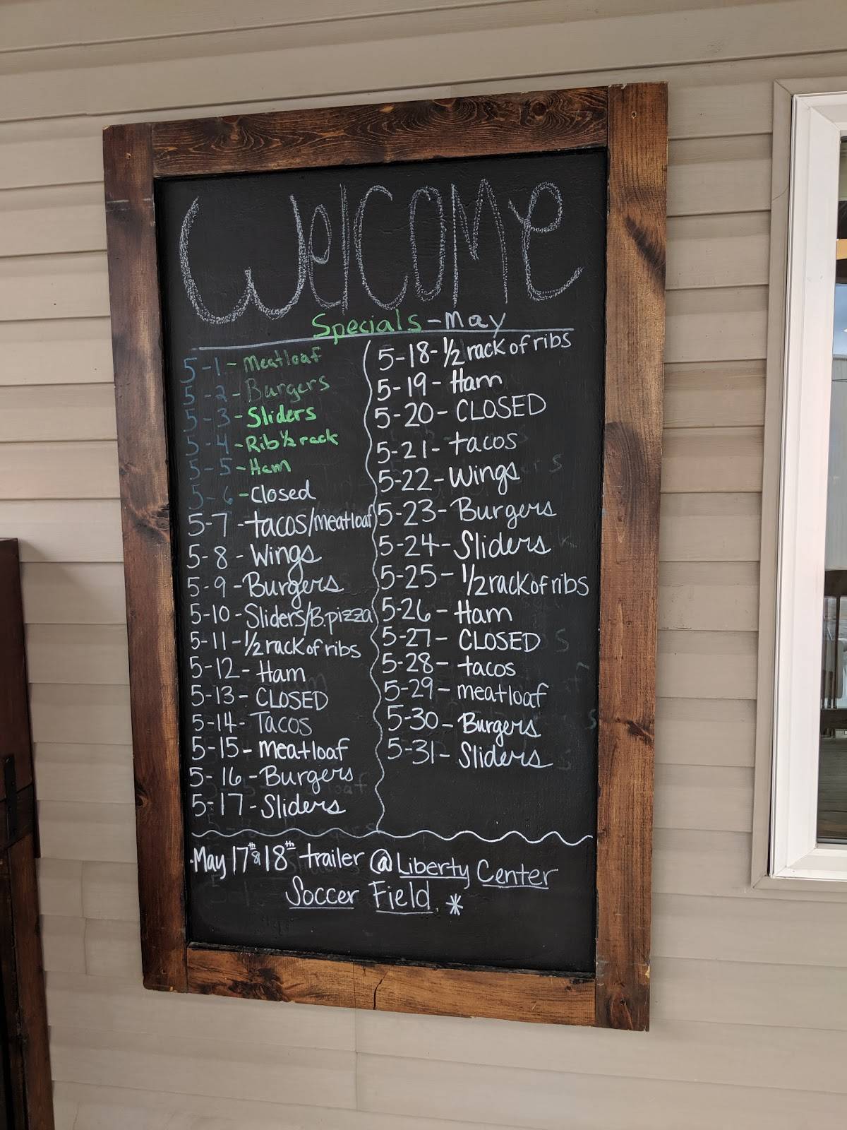 Menu at Outlaw Smokehouse BBQ, Napoleon